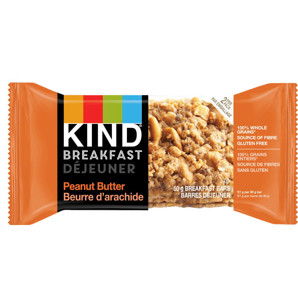 KIND® Breakfast Peanut Butter Bars, 50g, 4 Count | KIND